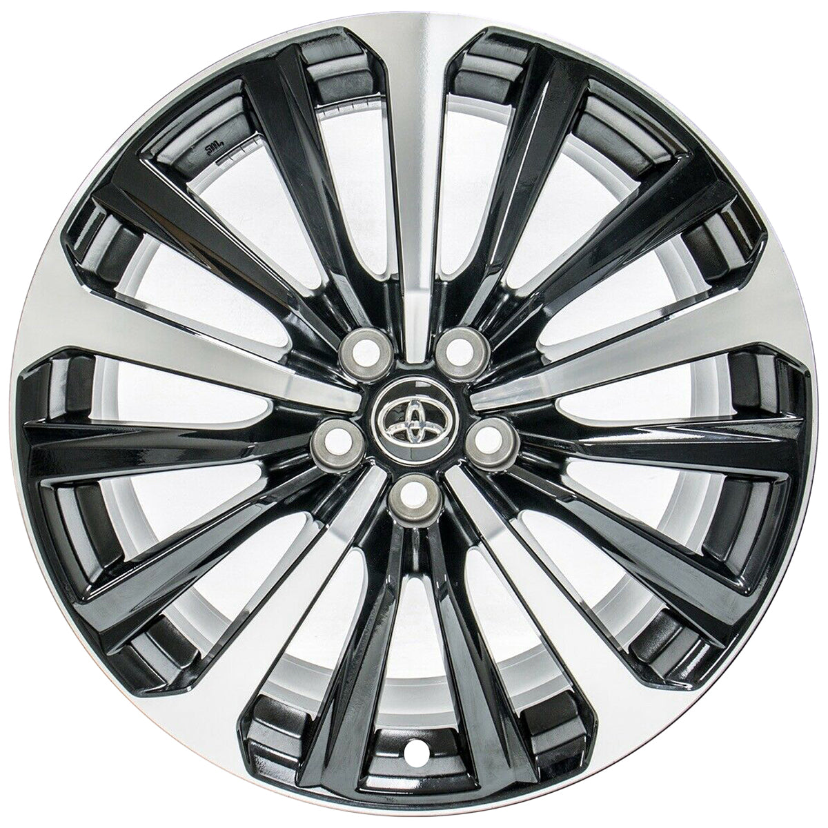 2021 Toyota Highlander Wheel 20" Machined Black Aluminum 5 Lug W96968M